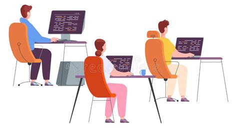 computers desk office team stock illustrations 845 computers desk office team stock