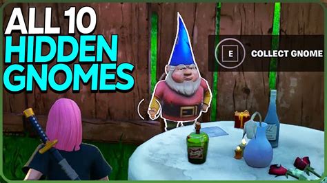 All 10 Hidden Gnome Locations Fortnite Og Secret Quest Youtube