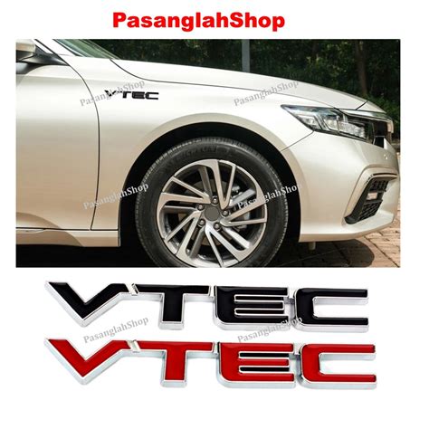 Honda Civic Vtec Logo Emblem Sticker Shopee Malaysia