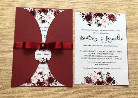 Convite De Casamento Marsala 25 Ideias E Onde Comprar