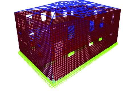 Numerical Model Created On SAP2000 Of The Adobe Masonry Building