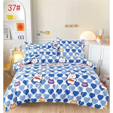 3 In 1 Bedsheet Set （ 1x Flat Sheet 2x Pillow Case Shopee Philippines