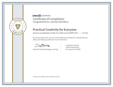 Jeevika Sachdeva On Linkedin Certificate Of Completion
