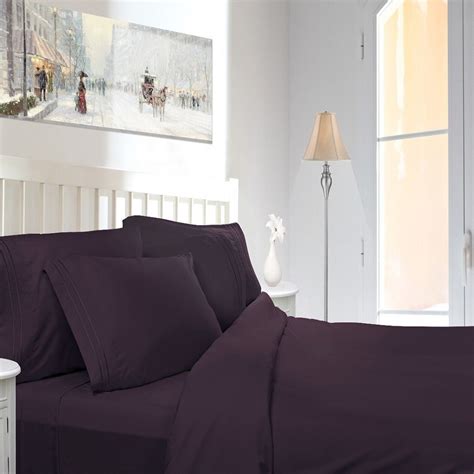 1800 Count 4 Piece Bed Sheet Set Deep Pocket Comfort Bed Sheets Full