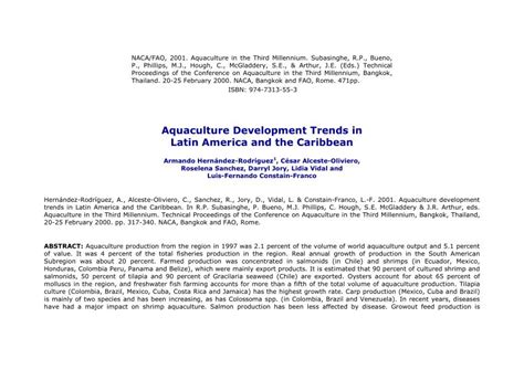 Risha Alleyne On Linkedin Pdf Aquaculture Development Trends In