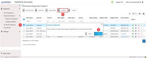 Organizers Reports Overview SafeSend Organizers