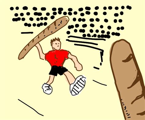 Javelin Throw W Baguette Drawception