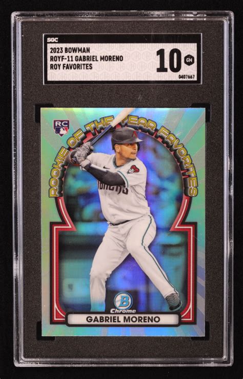 Gabriel Moreno 2023 Bowman Chrome Rookie Of The Year Favorites Royf11