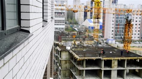 Construction Of Multi Storey Residential Building Stock Footage Video Of Architecture