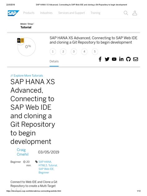 Web Ide Git Hub Pdf Sap Se Integrated Development Environment