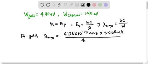 Solved The Work Function Of A Material Refers To The Minimum Energy