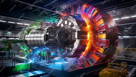 Premium Ai Image A Large Particle Collider Shown Under Lake Geneva