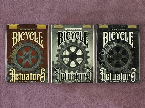 Bicycle Actuators Signed Set Artists White Black Edition Butterfly Magic Store