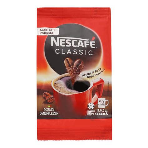 Nescafe Classic Ground Coffee 100 Kopi Terpilih Refil Pack 100g