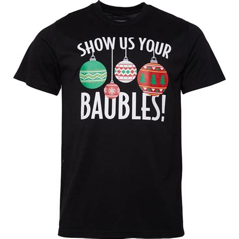 Buy Fluid Mens Christmas Novelty T Shirt Black
