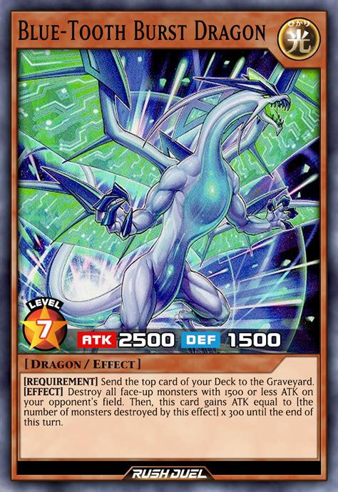 Blue Tooth Burst Dragon By Every Rush Duel Card On Deviantart
