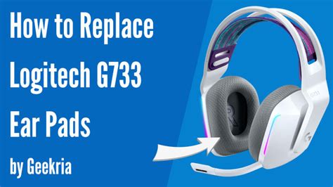 Geekria Comfort Mesh Fabric Replacement Ear Pads For Logitech G733 Headphones Earpads Headset