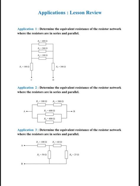 Solved Applications : Lesson Review Application 1: Determine | Chegg.com