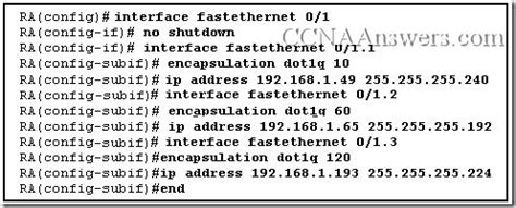 Ccna Chapter V Answers