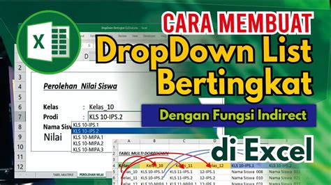Cara Membuat DropDown List Bertingkat Di Excel Beda Sheet Dengan Fungsi