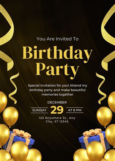 Birthday Flyer Templates For Microsoft Word