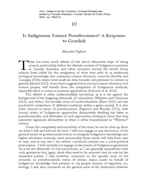 2021 Is Indigenous Science Pseudoscience I Indigenizing The