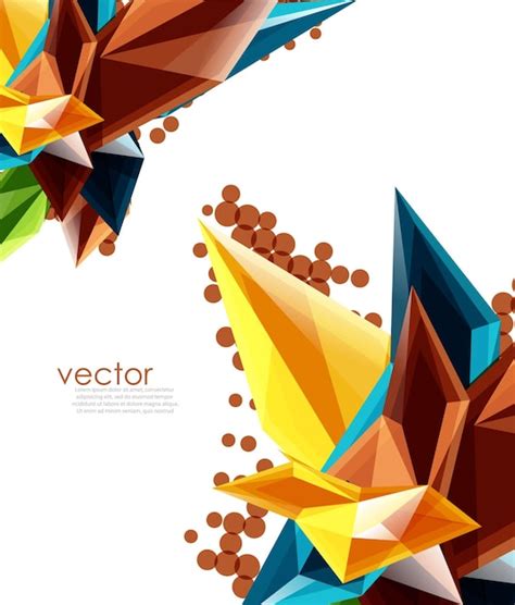 Premium Vector Vector Color Glass Crystals On White Background