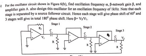 Solved J For The Oscillator Circuit Shown In Figure 6 B Chegg Com