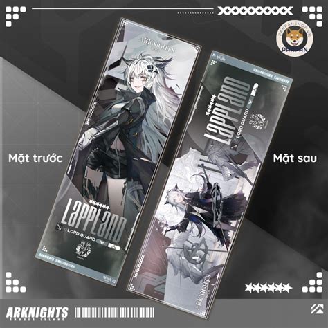 Thẻ Arknights Ticket 2 Mặt 21x7cm Surtr Bagpipe Dusk Exusiai