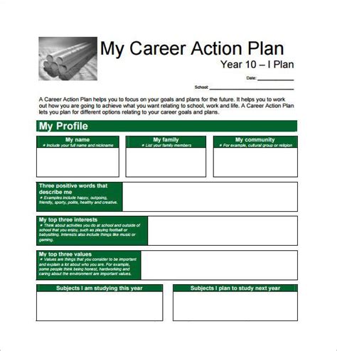 Career Plan Template Beautiful 13 Career Action Plan Templates Doc Pdf