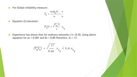Reliability Analysis In Adjustment Computation Ppt