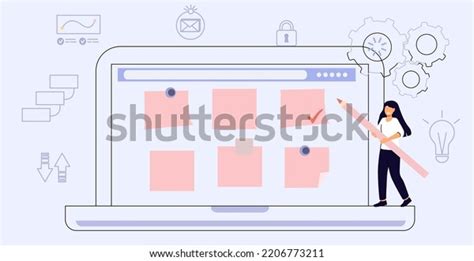 Add Notes Empty Memo Application Creating Stock Vector Royalty Free