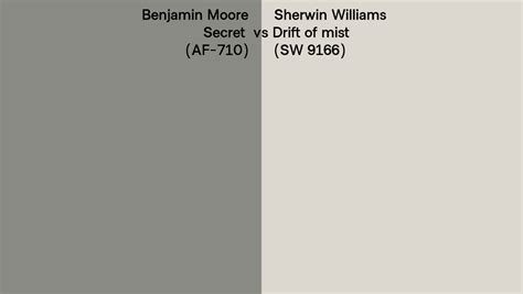 Benjamin Moore Secret Af 710 Vs Sherwin Williams Drift Of Mist Sw