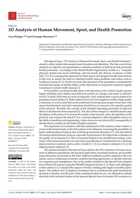 PDF D Analysis Of Human Movement Sport And Health Promotion