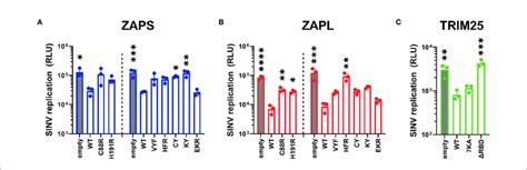 Inhibition Of Sinv Replication By Zap And Trim25 Rna Binding Mutants