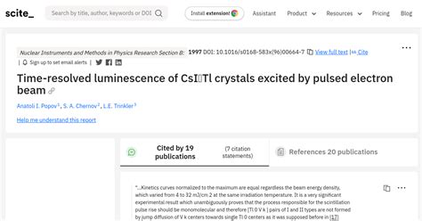 Time Resolved Luminescence Of Csi Tl Crystals Excited By Pulsed Electron Beam [scite Report]
