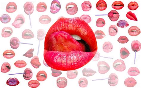 Tongue Licking Sensual Lips Lips And Mouth Red Lip Background Female