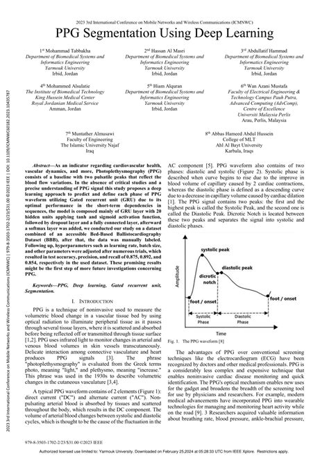 Pdf Ppg Segmentation Using Deep Learning