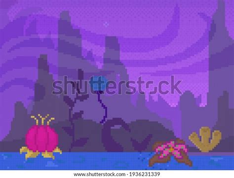 Pixel Game Interface Layout Design Dark Stock Vector Royalty Free Shutterstock