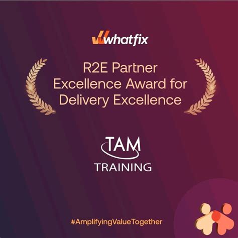 Tam Training And Transformation On Linkedin Award Excellence Tamtraining Whatfix