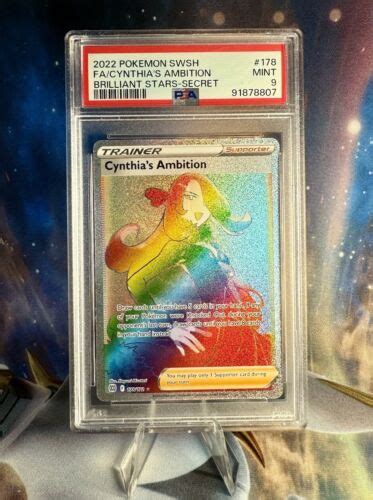 2022 Pokemon Brilliant Stars Rainbow Secret Rare 178172 Cynthias