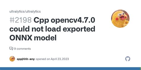 Cpp Opencv4 7 0 Could Not Load Exported Onnx Model · Issue 2198