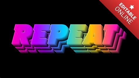 Repeat Layered Gradient Text Effect Font Generator