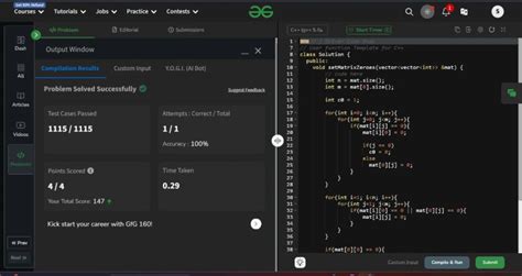 Sakshi Shrivastava On Linkedin Geekstreak2024 Gfg160 Matrix