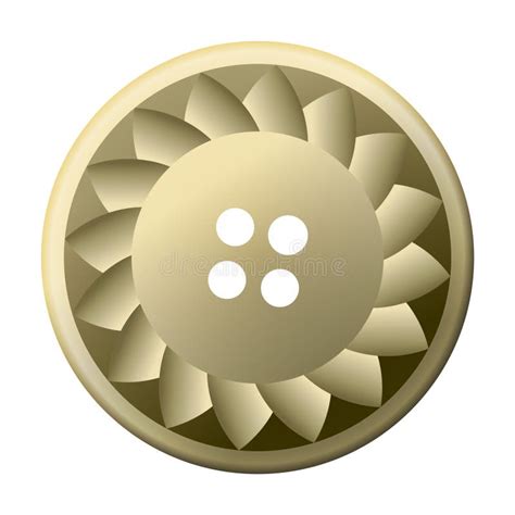 Sewing Button Icon Isolated On White Circular Button For Clothes Art