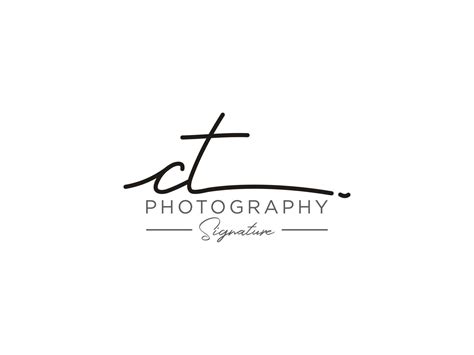 Letter Ct Signature Logo Template Vector 13057848 Vector Art At Vecteezy