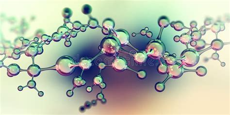 Abstract Model Of A Molecule Digital Technologies In Genetic Engineering Crystal Lattice