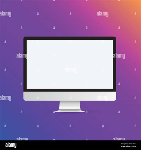 Realistic Monitor Design Vector Illustration Mock Up Isolated Stock Vector Image Art Alamy