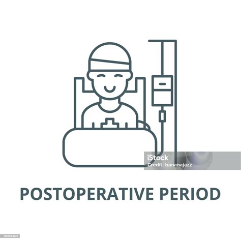 Postoperative Period Vector Line Icon Linear Concept Outline Sign Symbol Stock Illustration