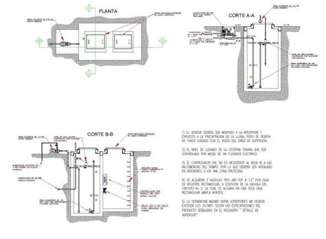 Plan And Section Tank Detail Dwg File